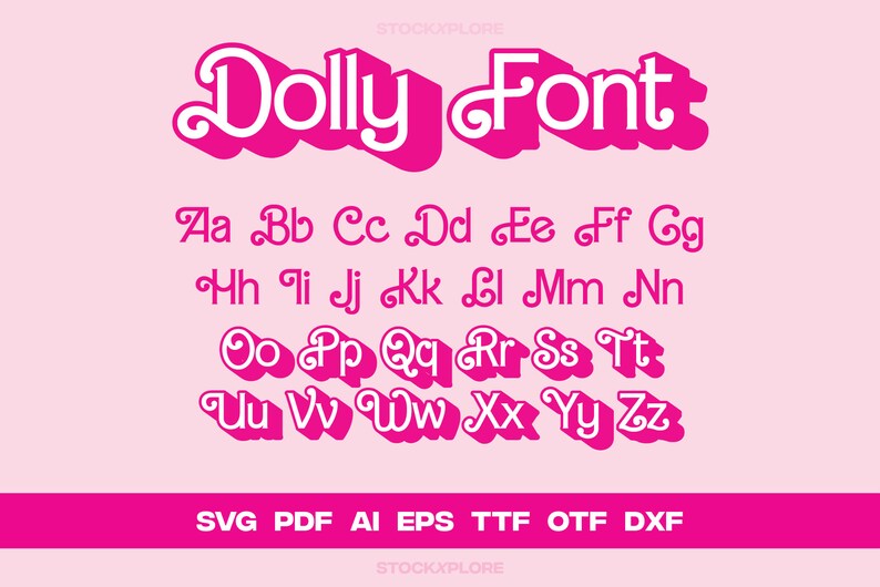Dolly Font Bundle Digital Files: Pdf, Svg, Ai, Eps, Dxf, Ttf, Otf ...