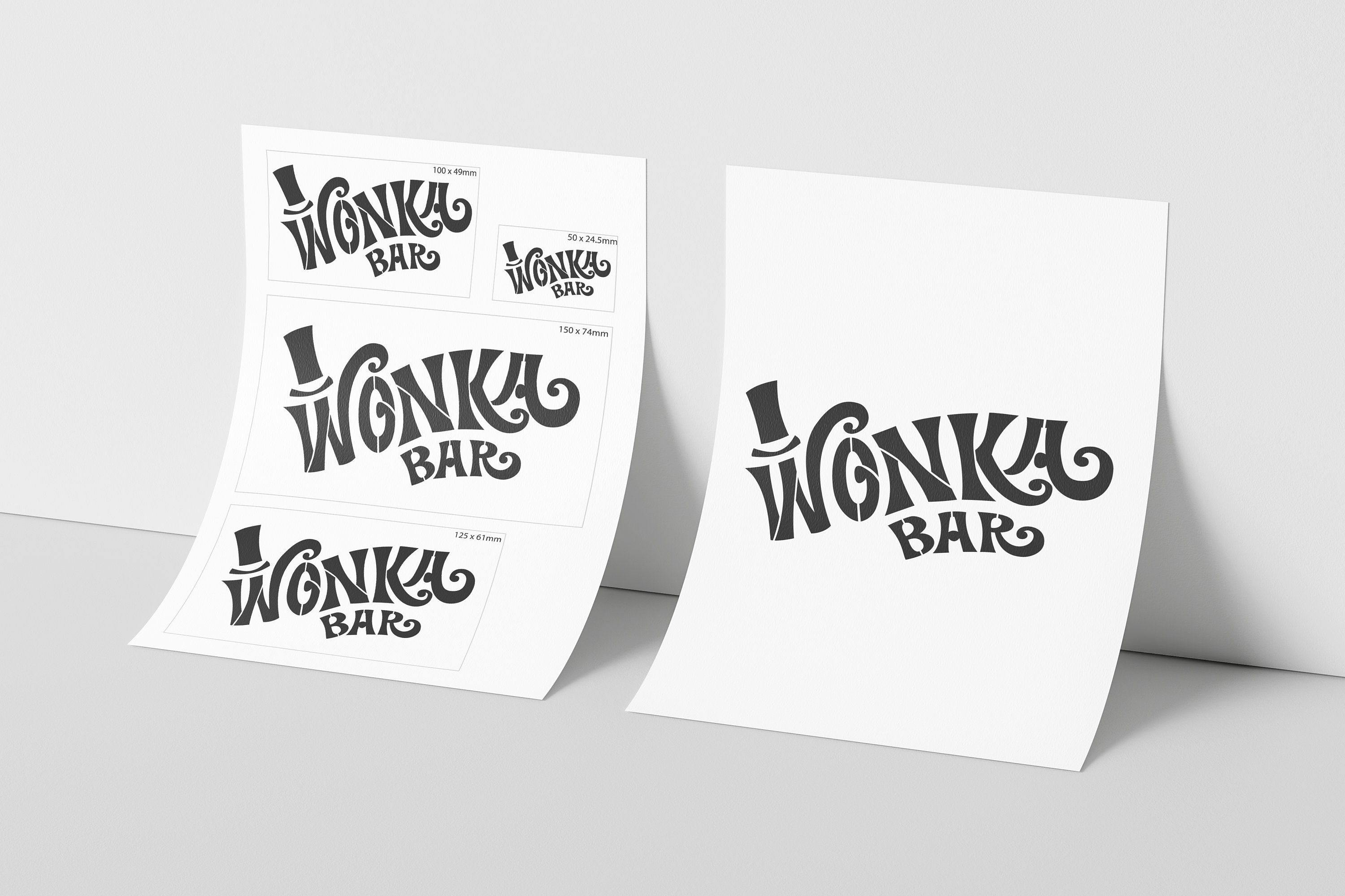 Wonka Logo Stencil Digital File: Pdf Svg Ai Eps Png Jpg - Etsy UK
