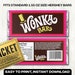 Wonka Chocolate Bar Label Digital PDF for Hershey's 1.55oz DIY Wrapper ...