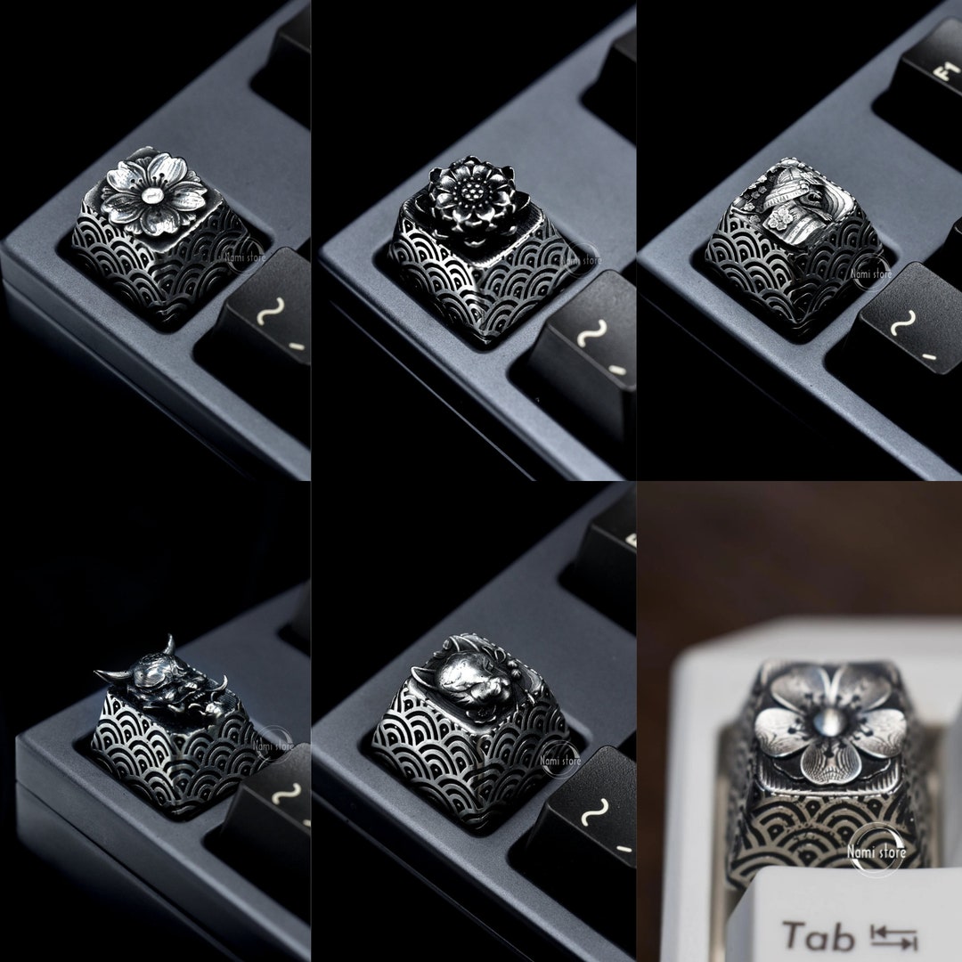 2D Sterling Silver Keycap, Keycap Handmade, Keycap Custom, Gift For ...