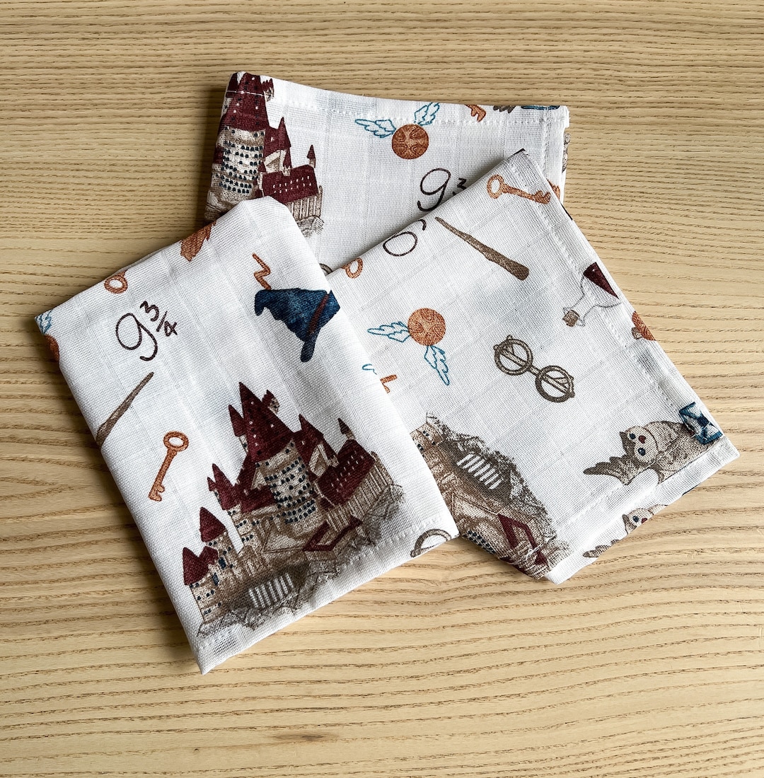 Wizarding School Muslin Squares | 100% Organic Cotton Unisex Muslin ...