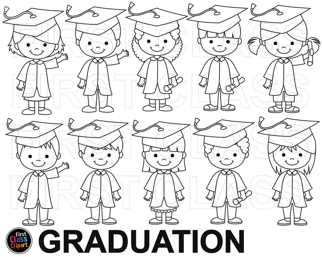 Graduation Clipart, Graduation Clip Art, Graduation Kids, Graduating ...