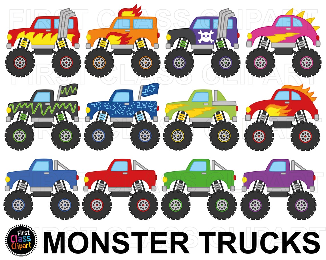 Monster Truck Clipart, Monster Trucks, Trucks Clipart, Cute Trucks ...