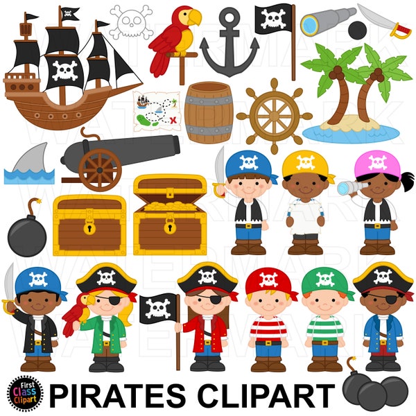 Pirate Clip Art - Etsy