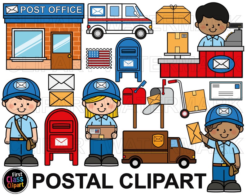 Postal Clipart, Post Officer Clip Art, Postman Clipart, Post Woman ...