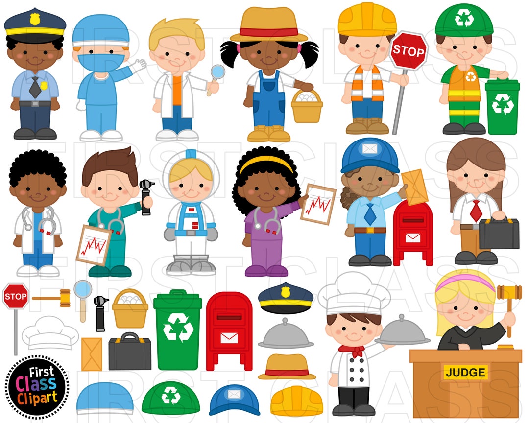 Community Helpers Clipart Jobs Professionals Clip Art Professions