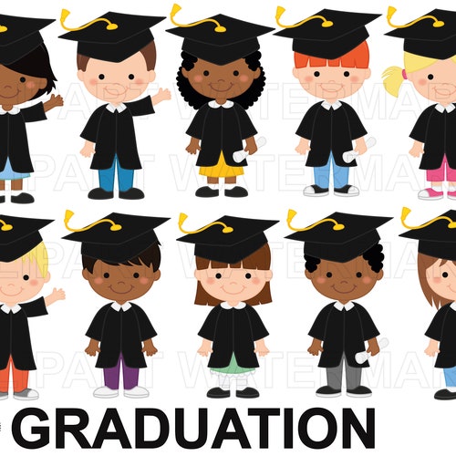 Graduation Clipart Graduation Clip Art Graduation Kids - Etsy