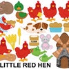 Little Red Hen Clipart, Hen, Chicken Clipart, Farm Animal Clipart ...