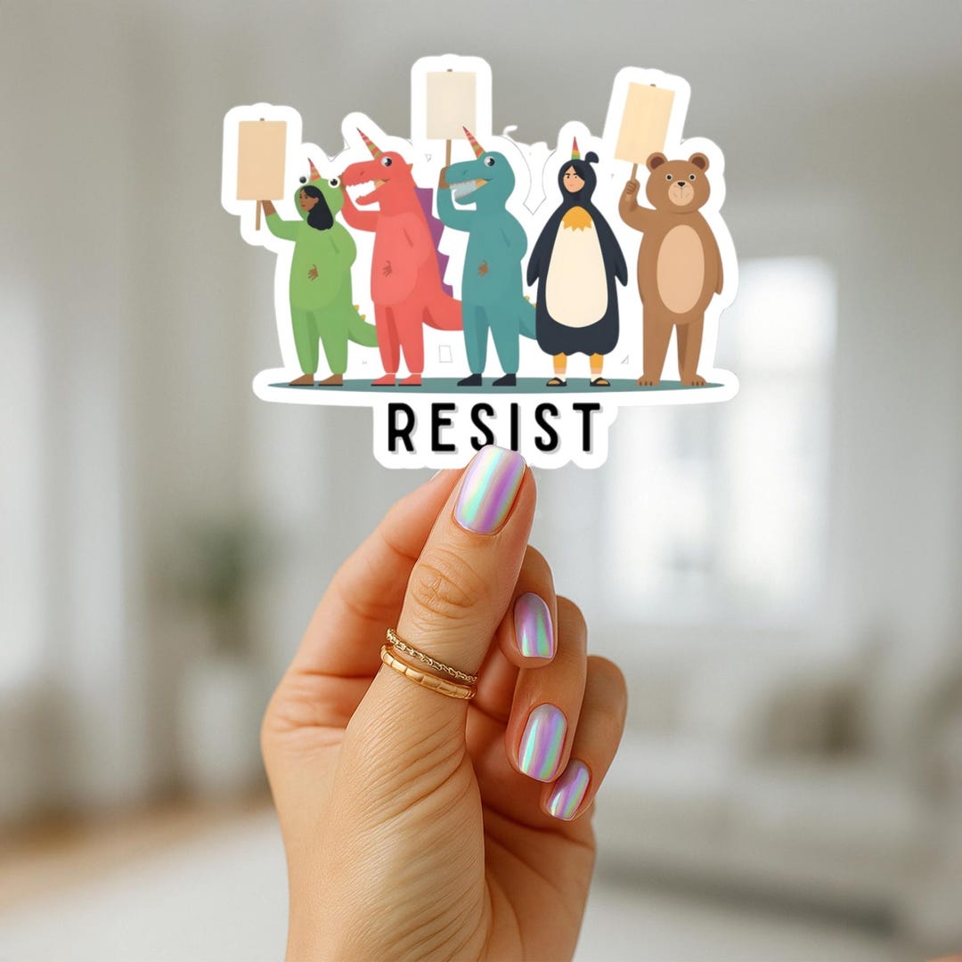 Inflatable Costume Protest Sticker, Art for Antifascism Advocates - Etsy