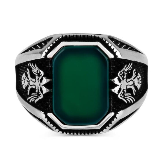 Seljuk the Great Double Headed Eagle Motif Red Onyx Stone | Etsy