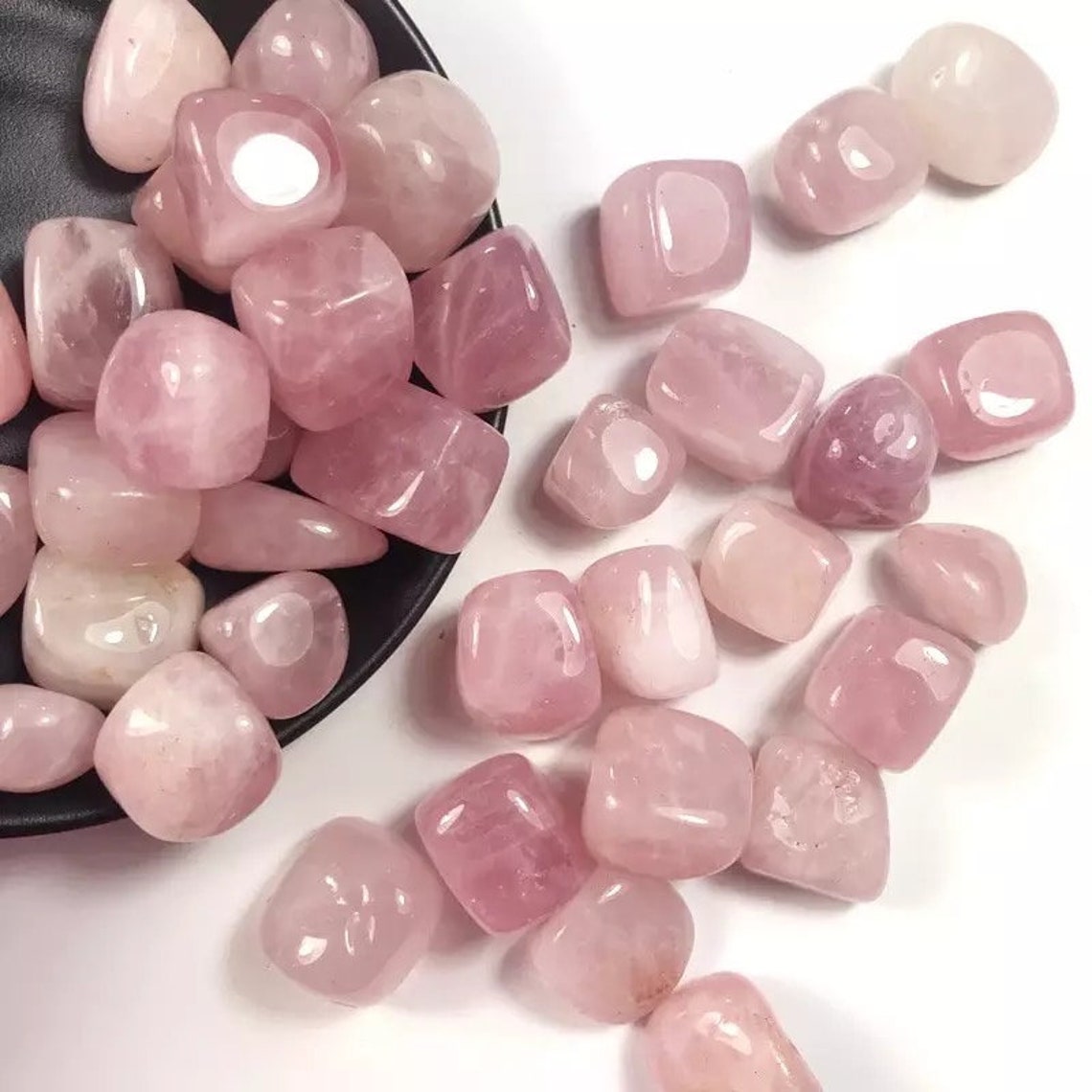 Quartz Rose // Pierre naturelle roulée vendue à l'unité | Etsy