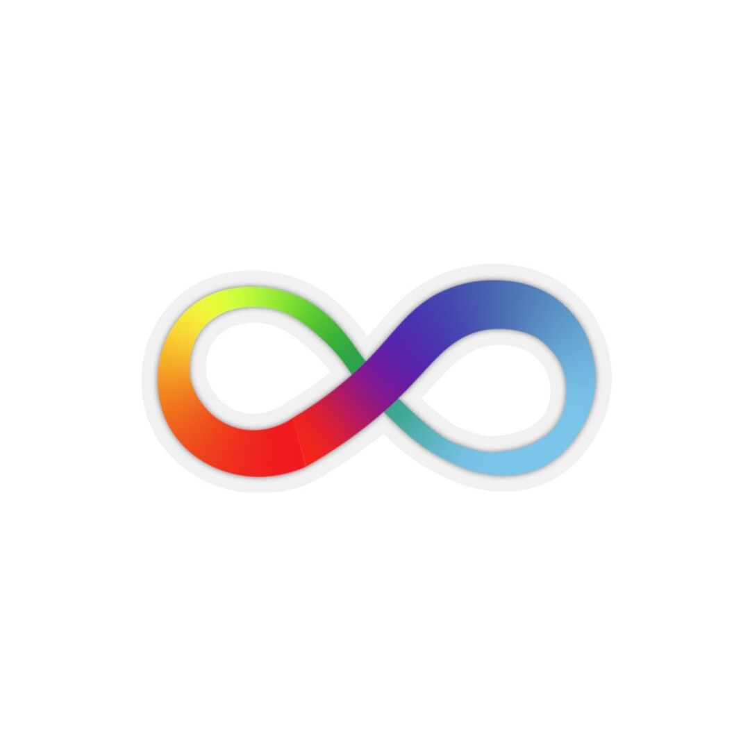 Rainbow Infinity Symbol Embrace Neurodiversity Neurodiversity Kiss-cut ...