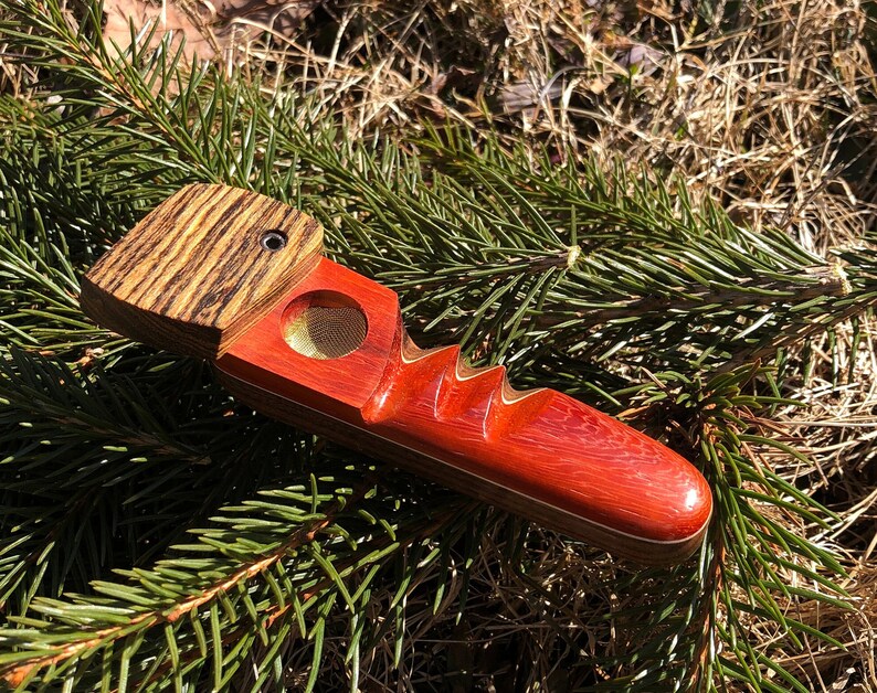 4" Handcarved Laminated Pipe With Swivel Top - Etsy