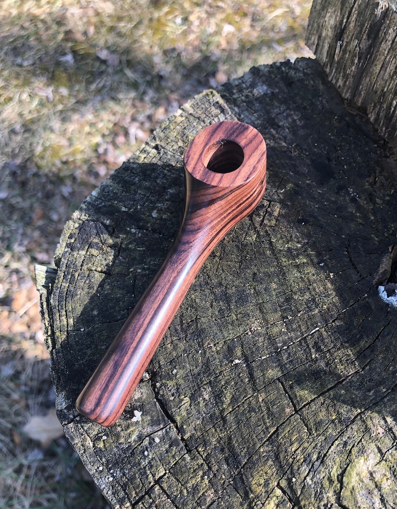 4 1/8" Long Round Stem Hardwood Hand Pipe - Etsy
