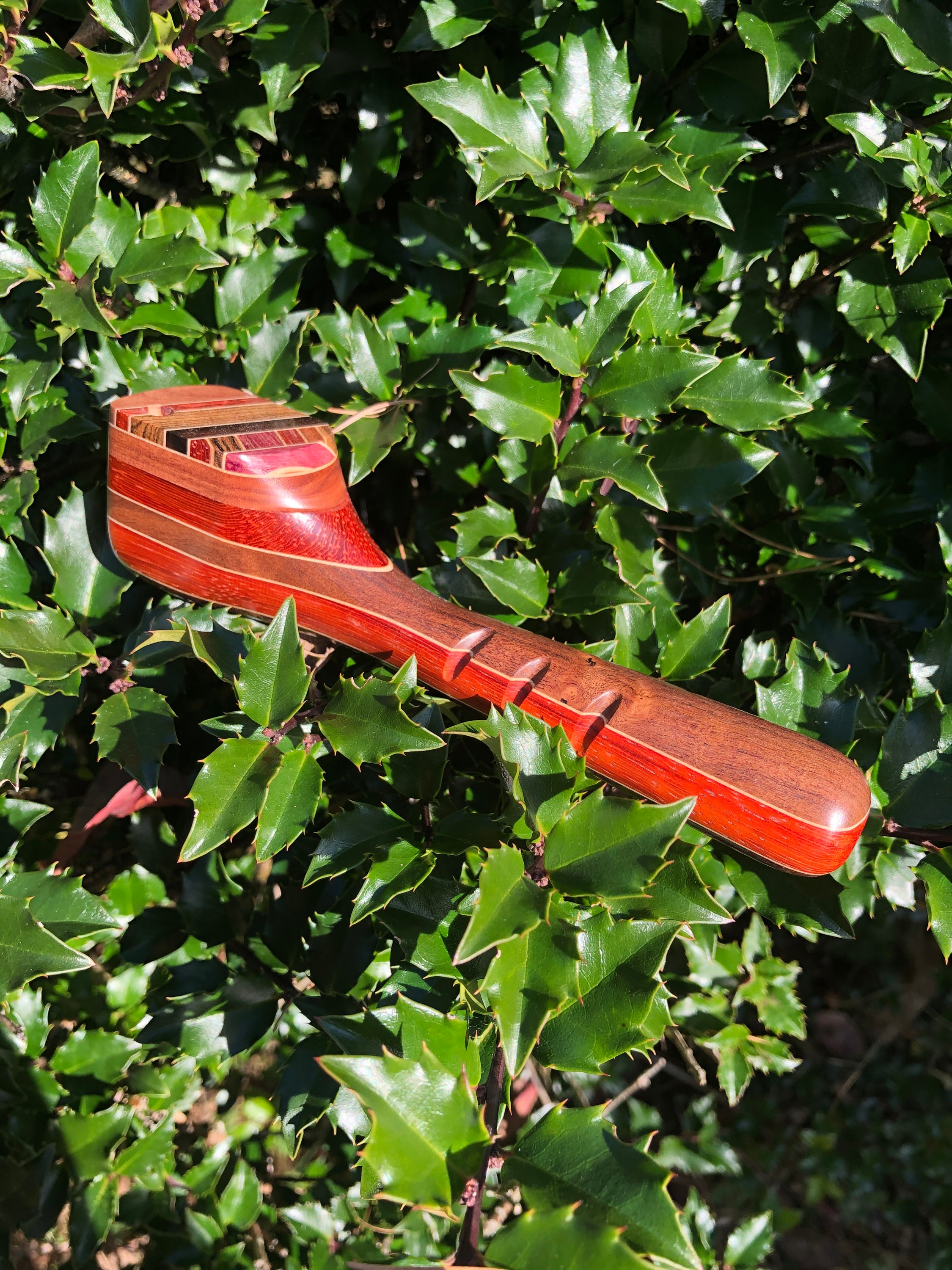 6 1/4" Long Laminated Hardwood Pipe With Fancy Swivel Top - Etsy