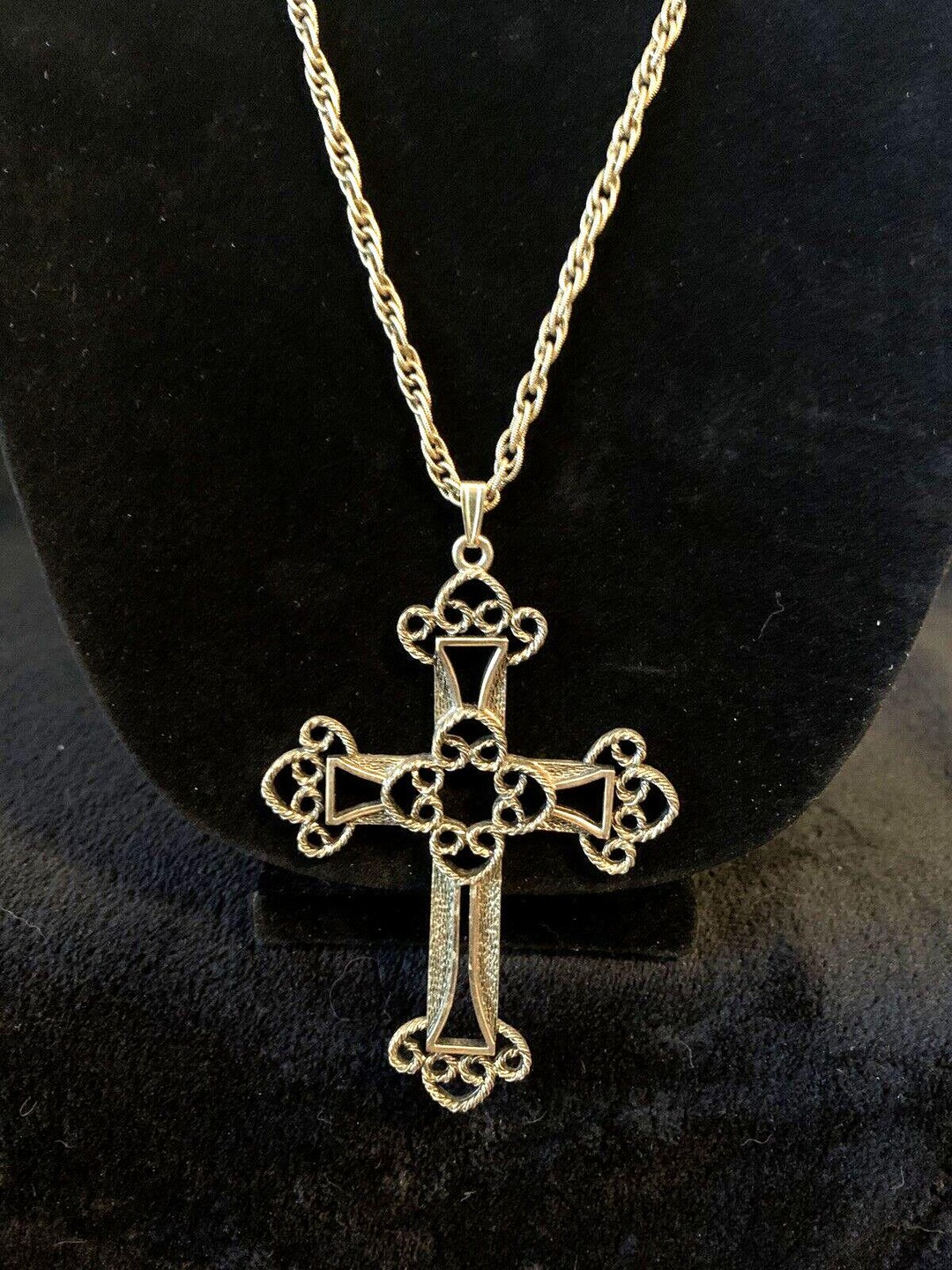 Sarah Coventry Signed Large Cross Necklace Limited Edition 1973 Rare ...