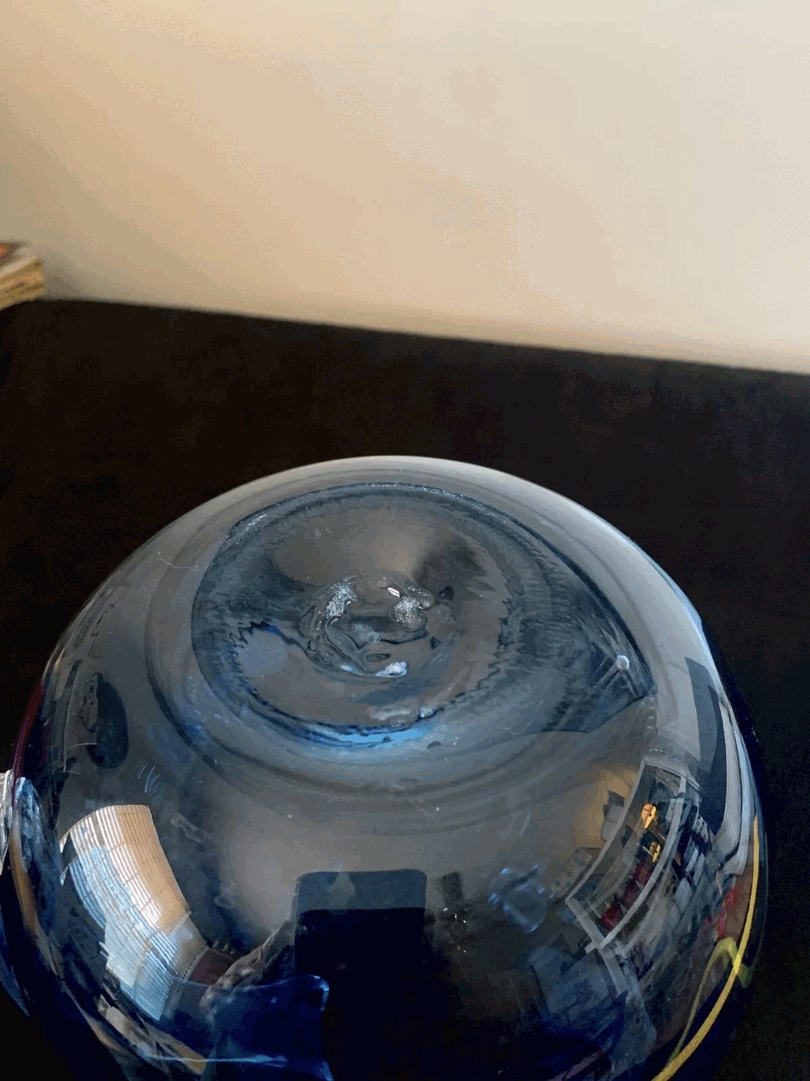 Blenko Handmade Glass Pitcher Cobalt Blue With Clear Handle 10" With ...