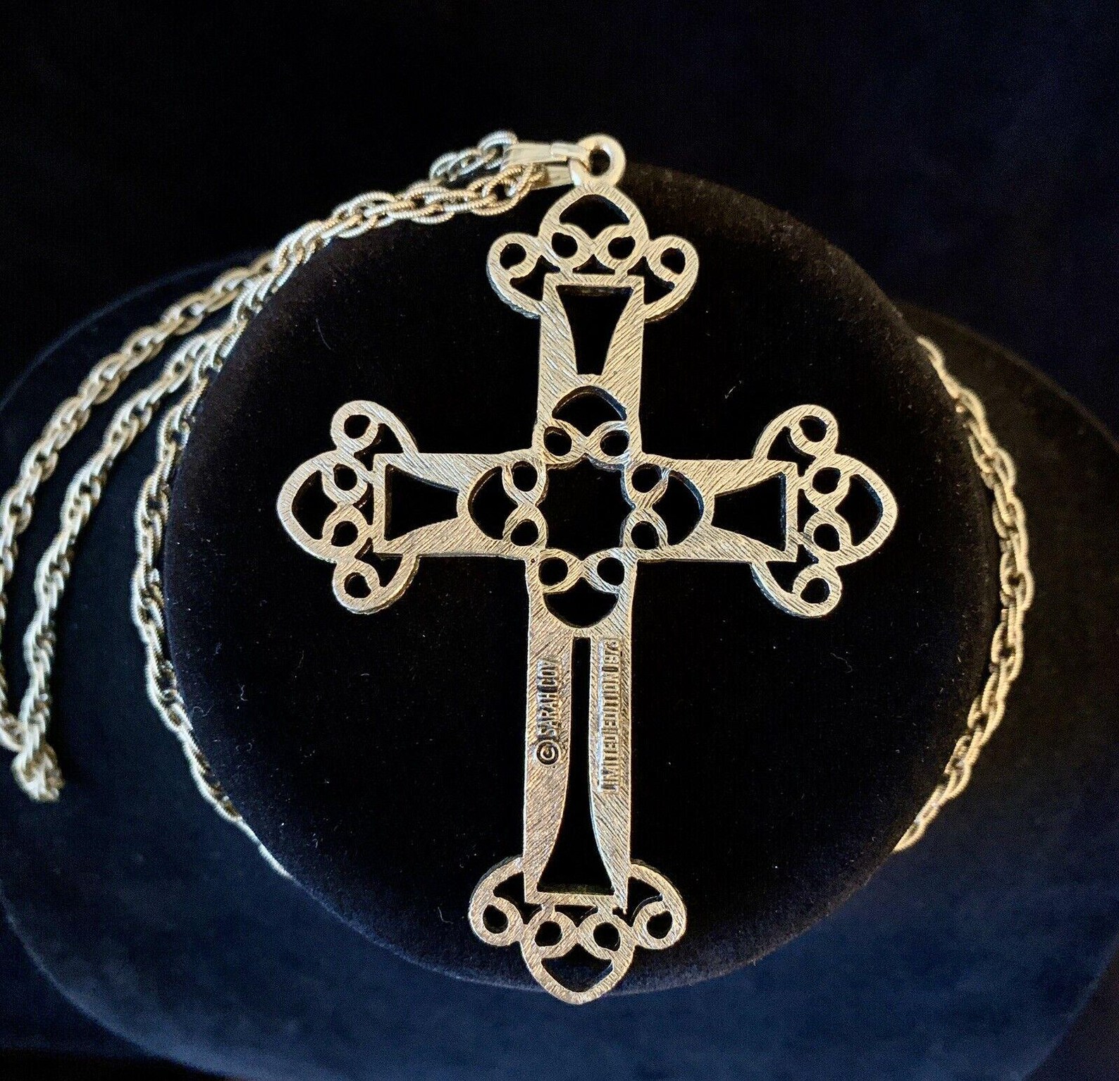 Sarah Coventry Signed Large Cross Necklace Limited Edition 1973 Rare ...