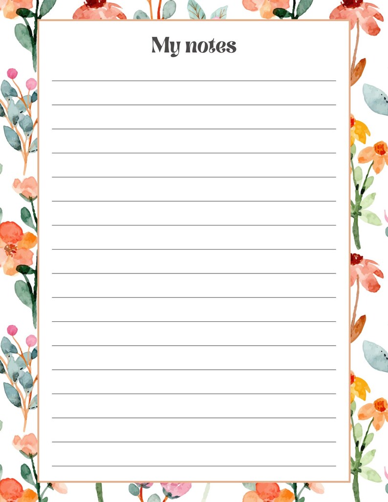 Elegant Floral Teacher Planner - Etsy