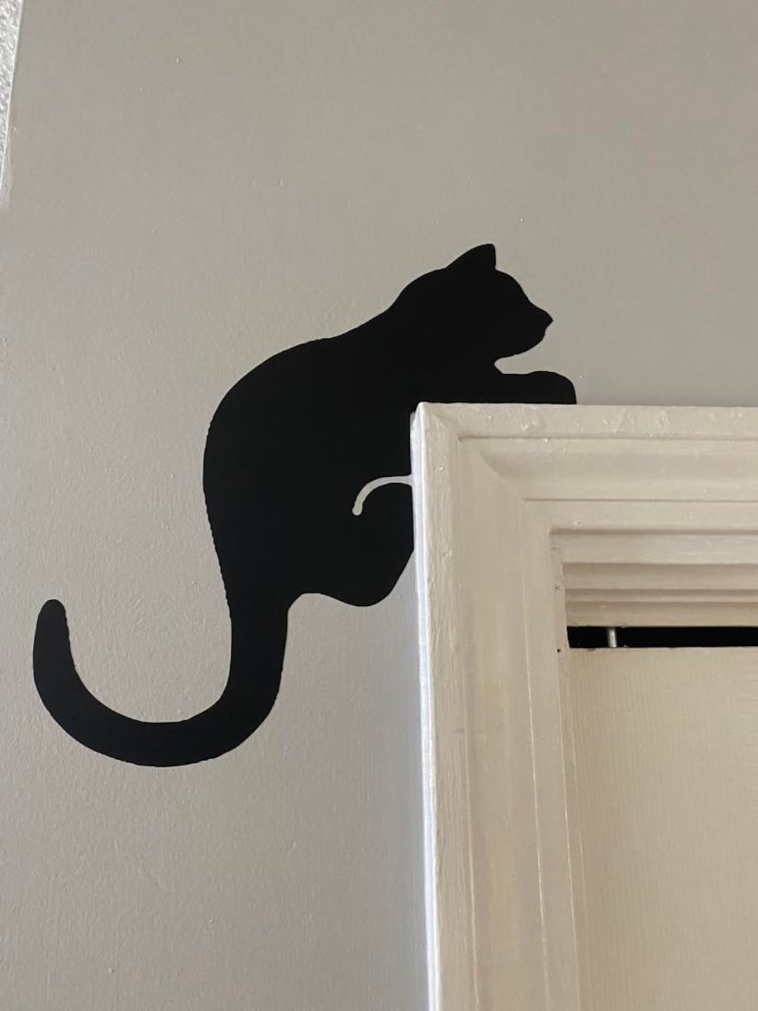 Cute Cat Door Frame Decal - Etsy
