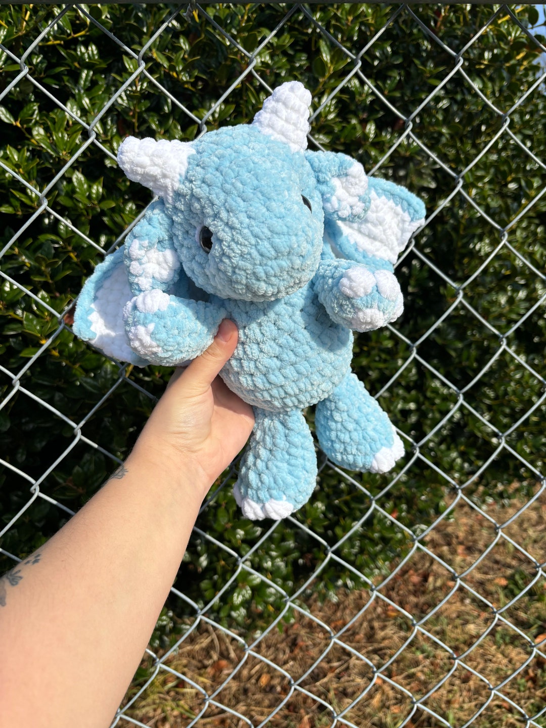 Red and Blue Baby Dragon Amigurumi Crochet Plushie - Etsy