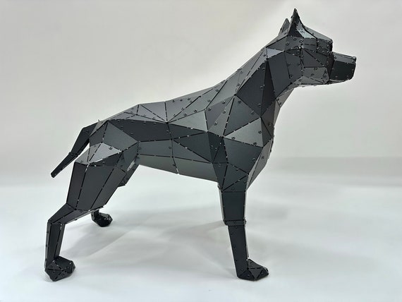 Pitbull Metal Sculptures