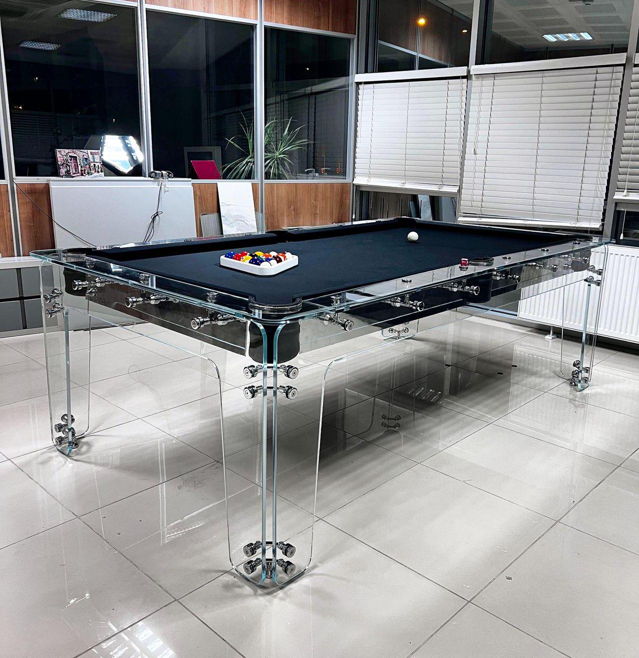 Handmade Tempered Glass Billiard Table: Modern Luxury Design - Etsy