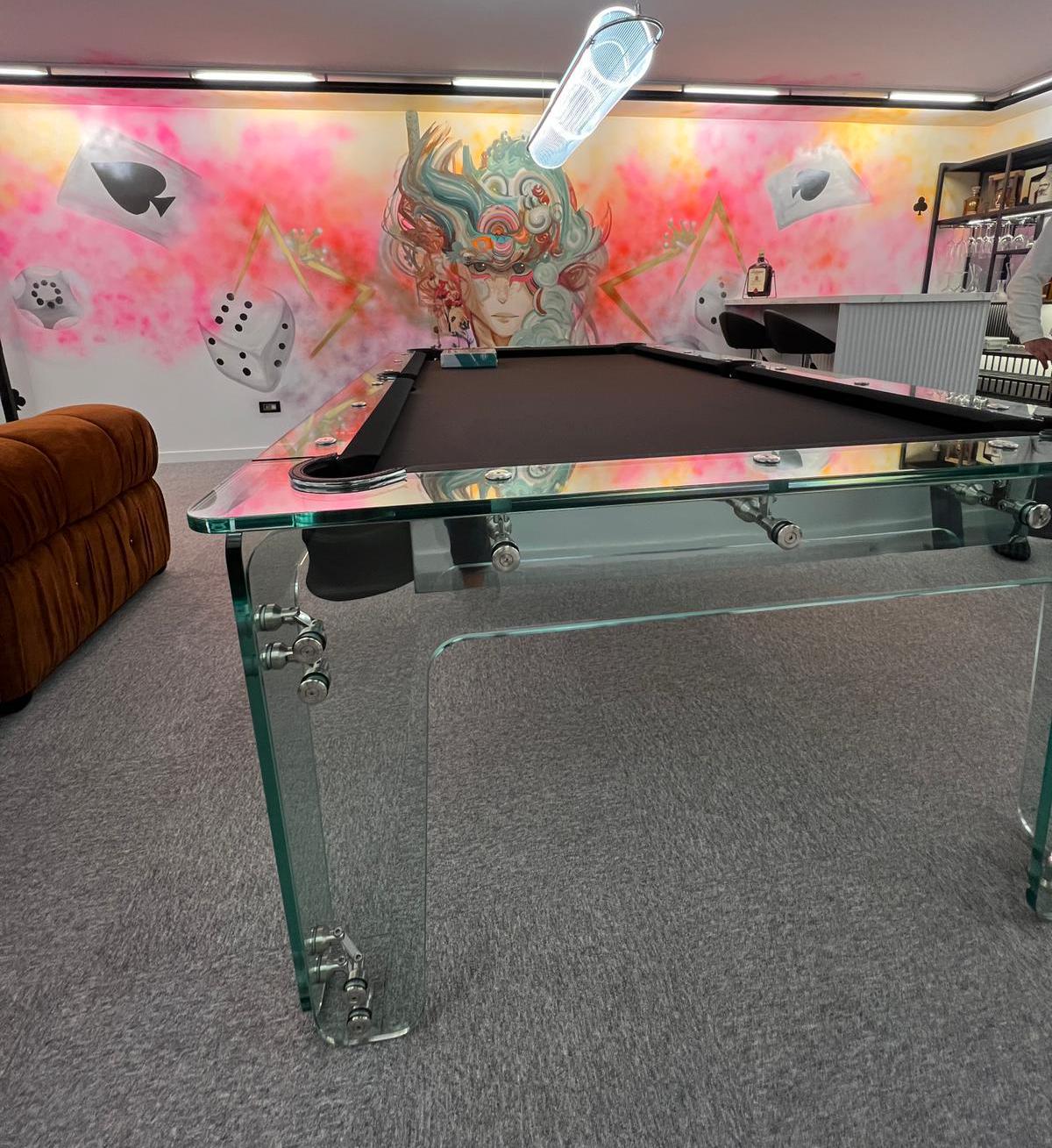 Handmade Tempered Glass Billiard Table: Modern Luxury Design - Etsy