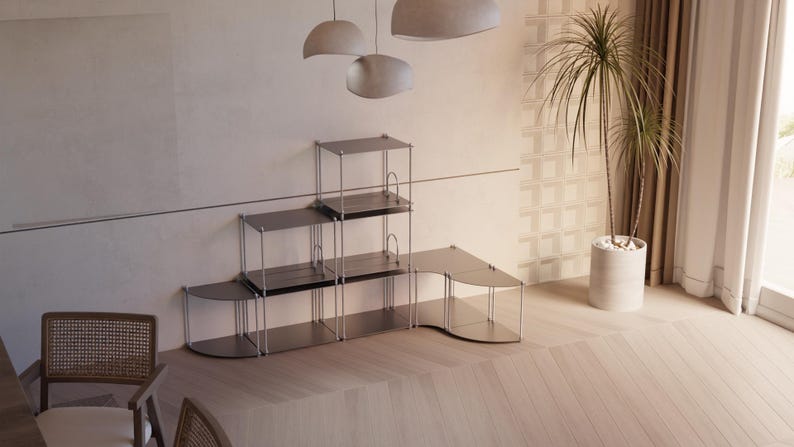 Modular Metal Shelving Unit – Adjustable, Durable, and Stylish Storage ...