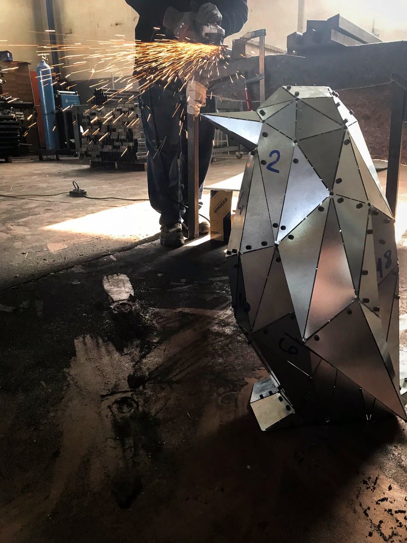 3D Metal Penguin Sculpture: Geometric Animal Home Decor - Etsy