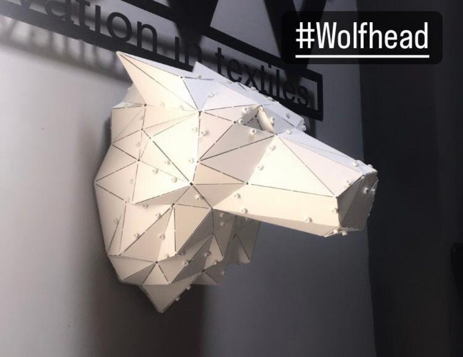 3D Metal Wolf Head Wall Art: Geometric Sculpture, Modern Decor - Etsy
