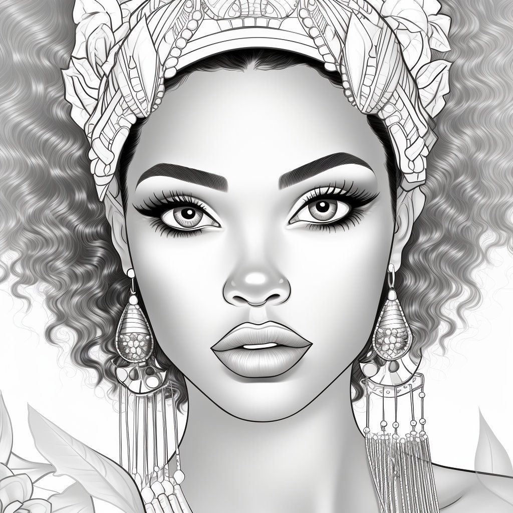 Black Women Coloring Pages- Over 60 Instant Downloads - Etsy