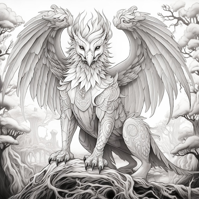Mythical Creatures Coloring Pages- Over 60 Instant Downloads! - Etsy