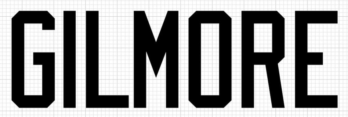 Gilmore Name Bar in Boston Font for Happy Inspired Costume - Etsy