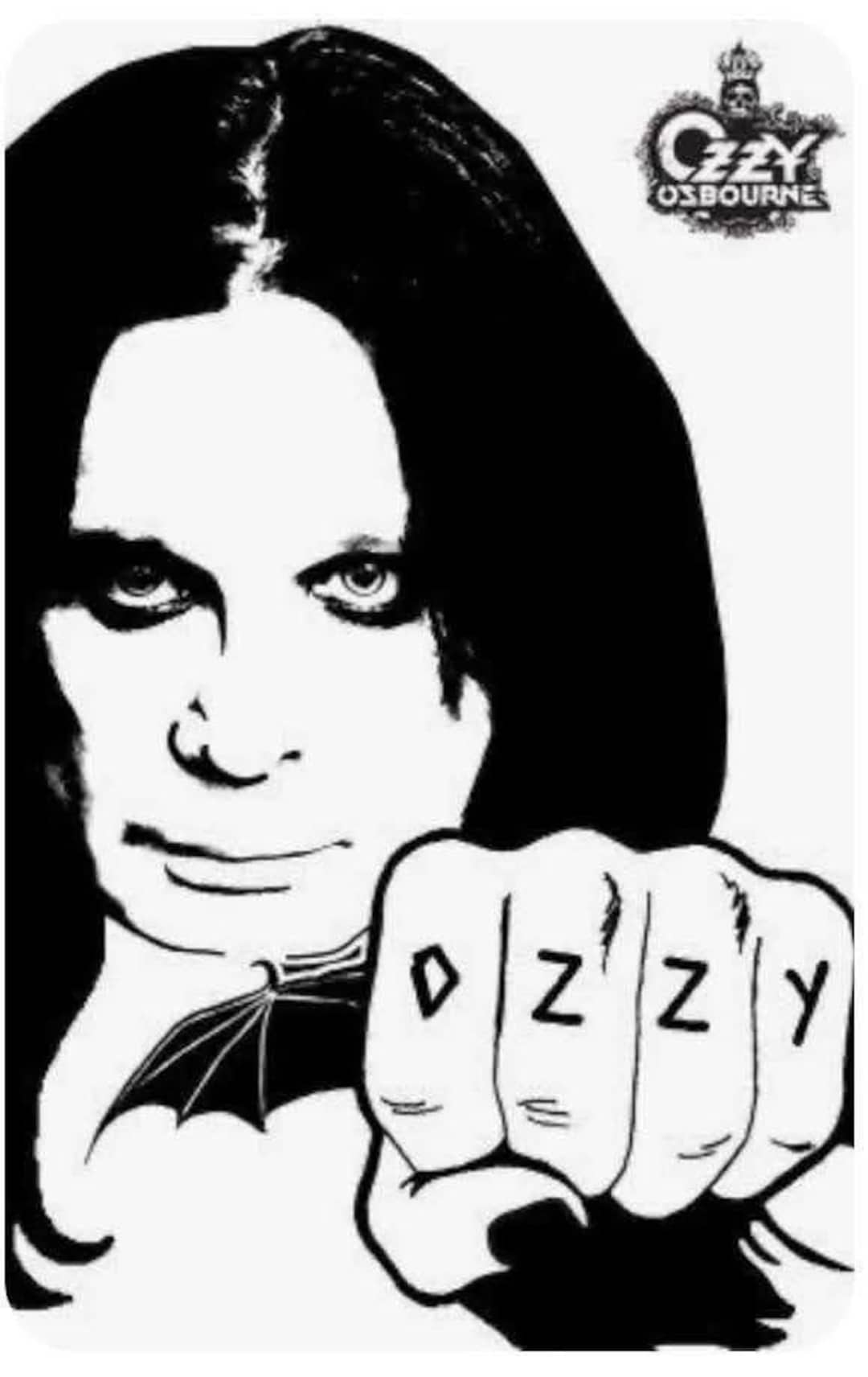 Ozzy SVG PNG | Rock Legend Inspired Stencil Clipart | Cricut ...