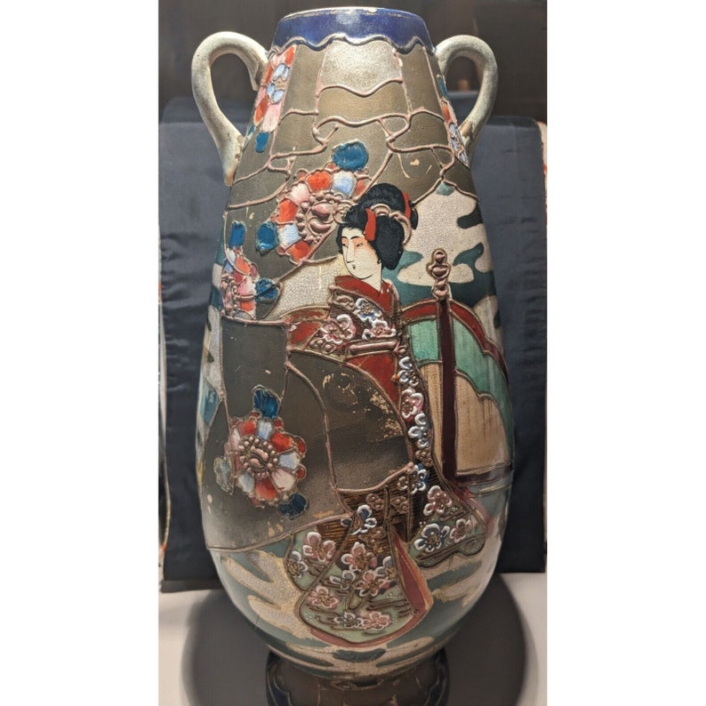 Antique Hand Made, Hand Painted Japanese Geisha Girl Vase - Etsy