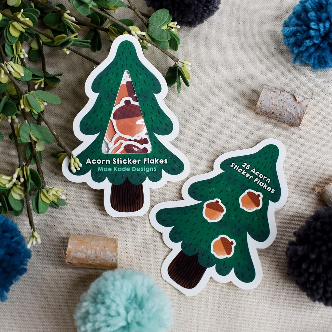 Acorn Sticker Flake Pack- 25 Stickers - Etsy