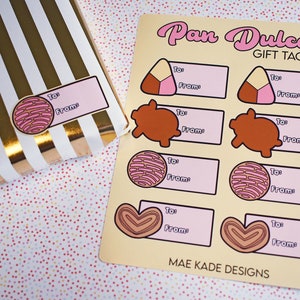 Pan Dulce Gift Tag Stickers 2 Sheets - Etsy