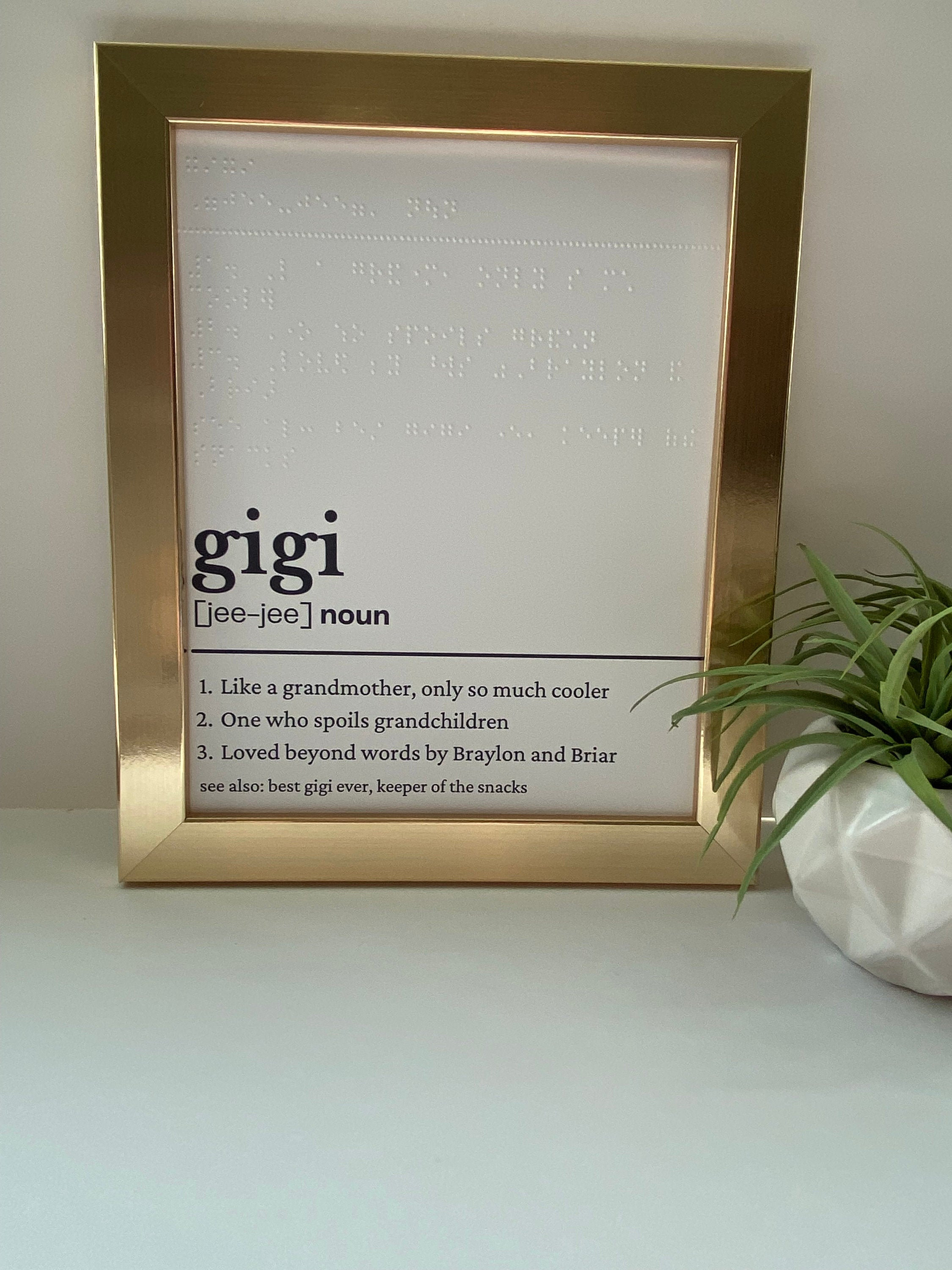 Custom Gigi Definition Braille Art Custom Braille Art | Etsy