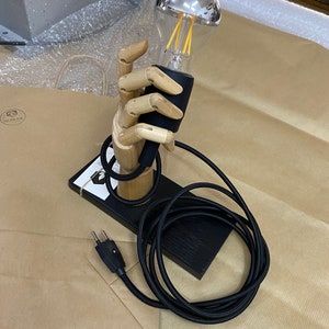 Wooden Mannequin Poseable Hand Lamp, Wall Light, Desk Lamp, Funky Lamp ...