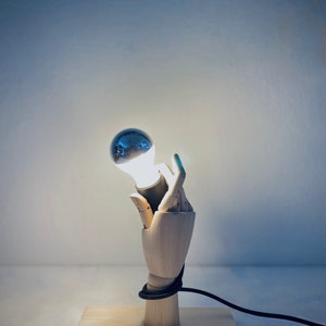 Wooden Mannequin Poseable Hand Lamp, Wall Light, Desk Lamp, Funky Lamp ...