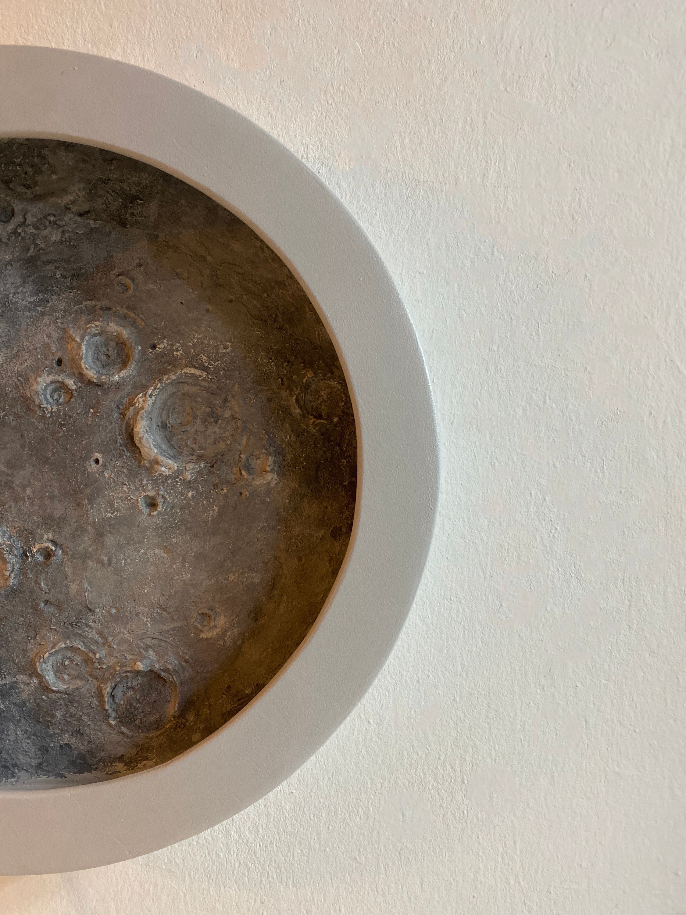 Wood and Concrete Moon Wall Light, Moon Wall Decorative Lighting, Full ...