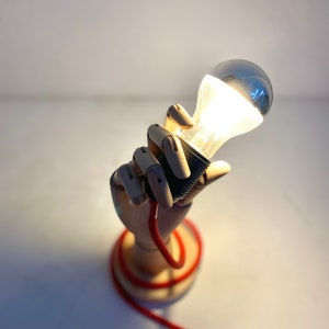 Wooden Mannequin Poseable Hand Lamp, Wall Light, Desk Lamp, Funky Lamp ...