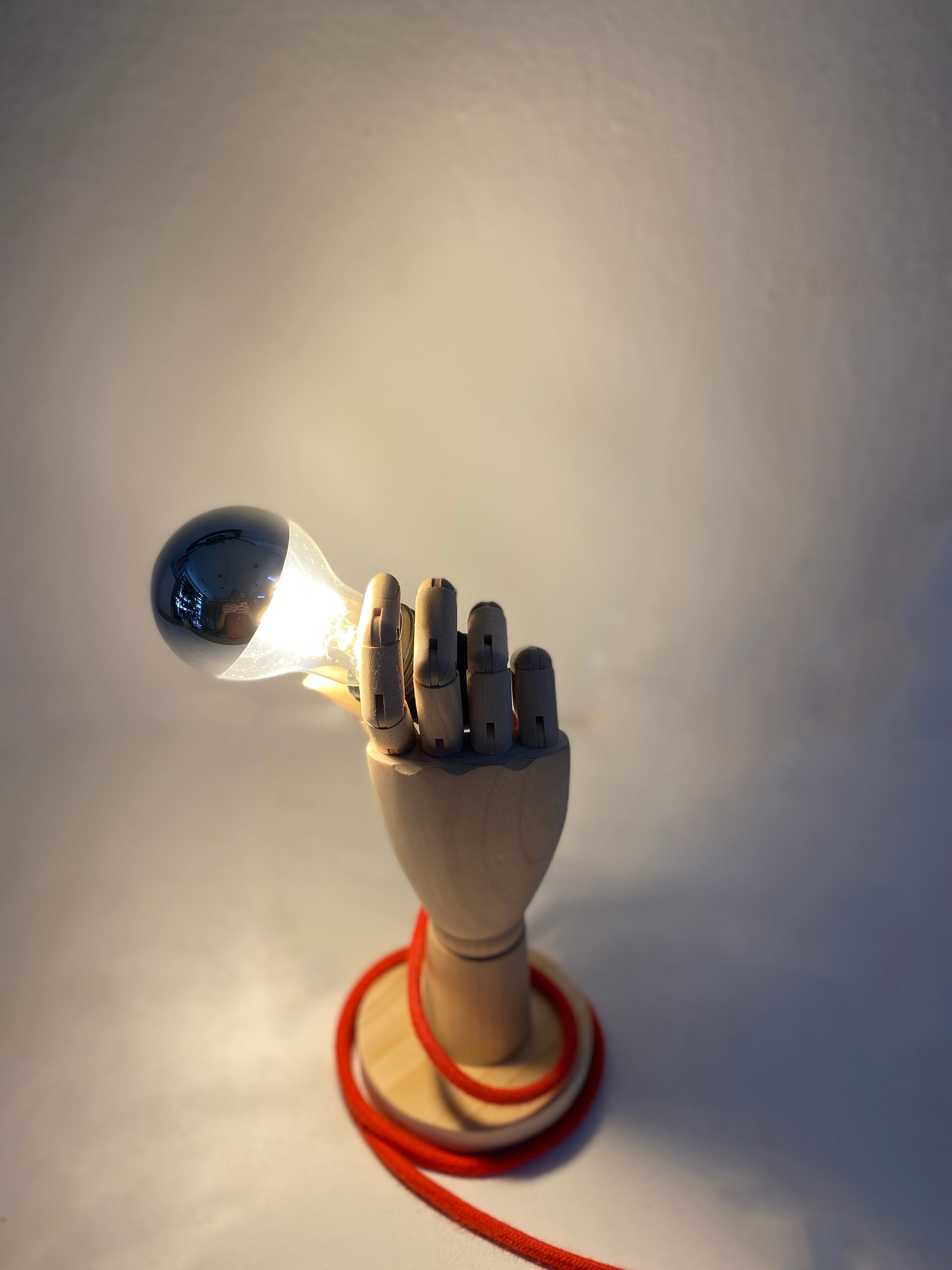 Wooden Mannequin Poseable Hand Lamp, Wall Light, Desk Lamp, Funky Lamp ...