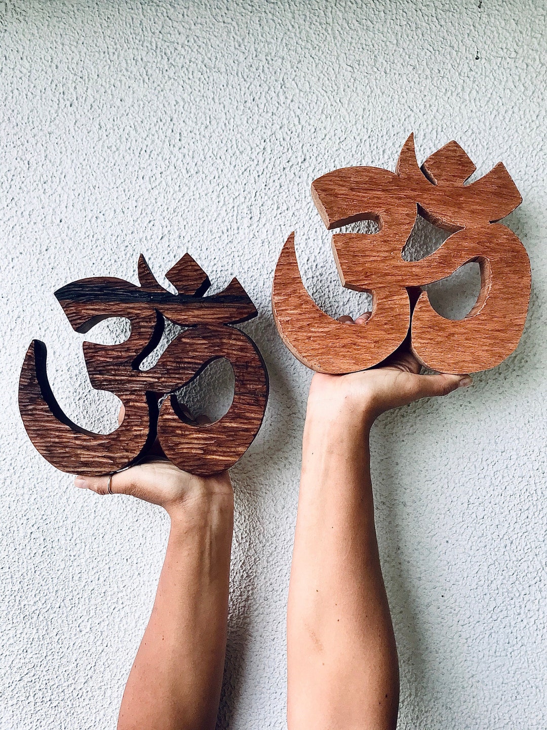 Wooden Hand Carved OM Symbol, Om Symbol, Yoga Symbol,wood Om, Handmade ...