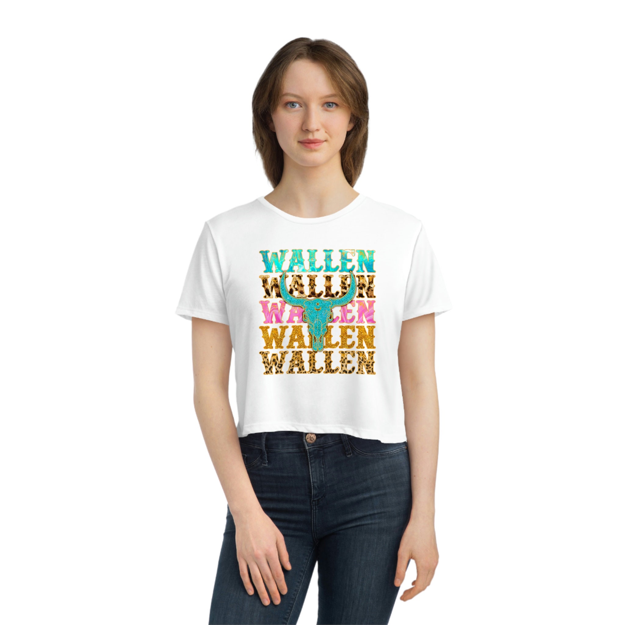 Wallen Women's Flowy Cropped Tee - Etsy