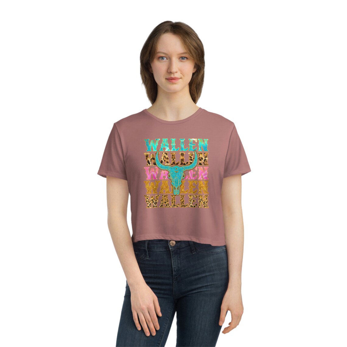 Wallen Women's Flowy Cropped Tee - Etsy
