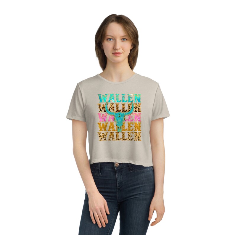 Wallen Women's Flowy Cropped Tee - Etsy