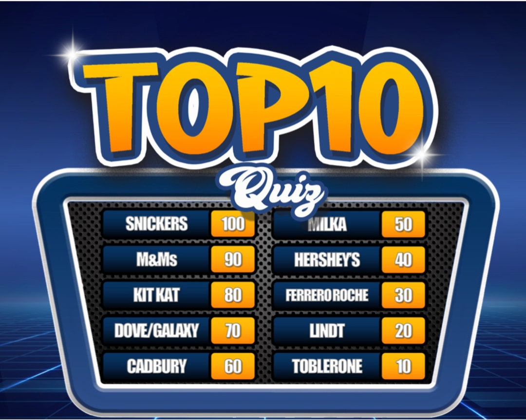 Top 10 Quiz Powerpoint Game Party Game Family Game Family Quiz Party ...