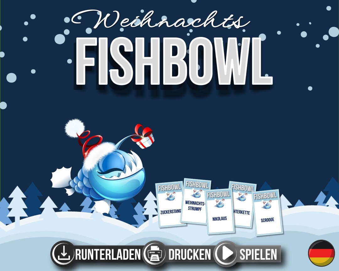 Weihnachten Fishbowl Spiel | Weihnachtsspiele Auf Deutsch | Advent ...